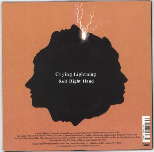 Arctic Monkeys Crying Lightning UK 7" vinyl single (7 inch record / 45 ...