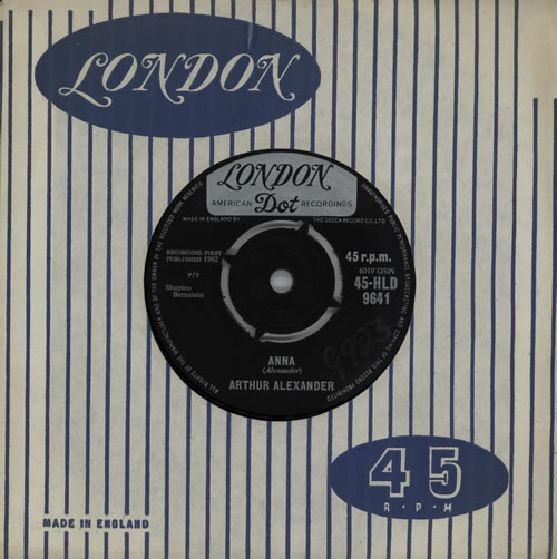 Arthur Alexander Anna UK 7" vinyl single (7 inch record / 45) (571209)