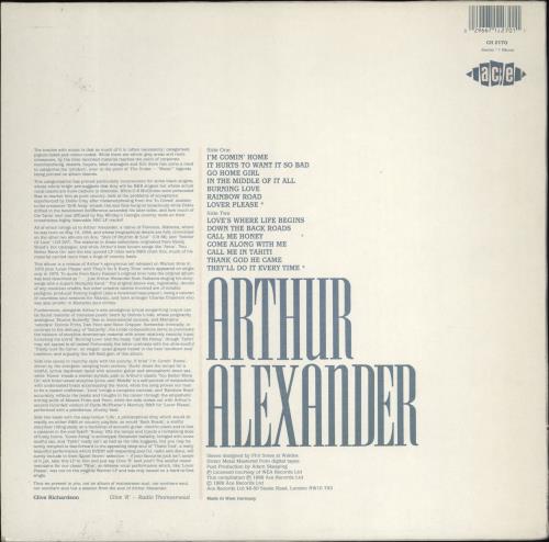 Arthur Alexander Arthur Alexander UK vinyl LP album (LP record) (767381)
