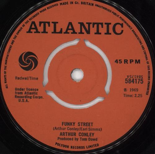 Arthur Conley Funky Street - 3pr UK 7" vinyl single (7 inch record / 45 ...