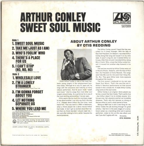 Arthur Conley Sweet Soul Music UK vinyl LP album (LP record) (692336)