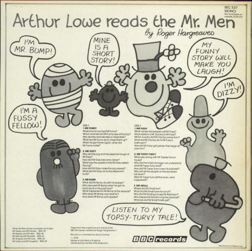 Arthur Lowe Mr. Men UK vinyl LP album (LP record) (777567)