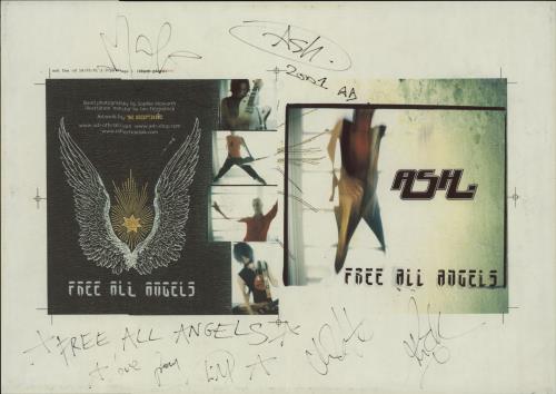 Ash Free All Angels - Autographed UK Promo artwork (669199)