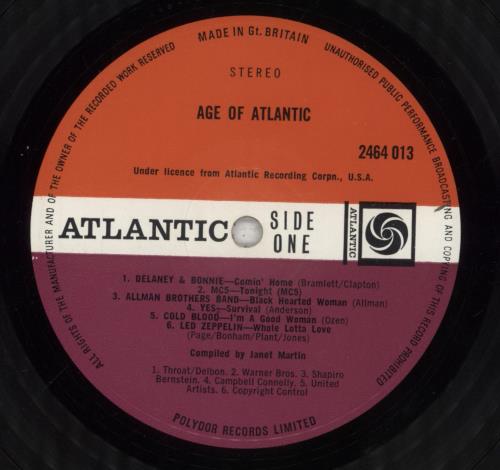 Atlantic Records The Age Of Atlantic UK vinyl LP album (LP record) (339294)