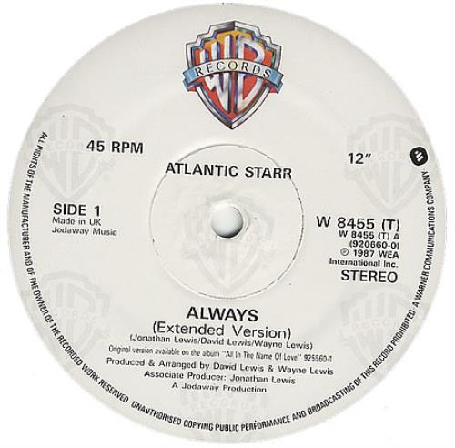Atlantic Starr Always UK 12" vinyl single (12 inch record / Maxi-single ...