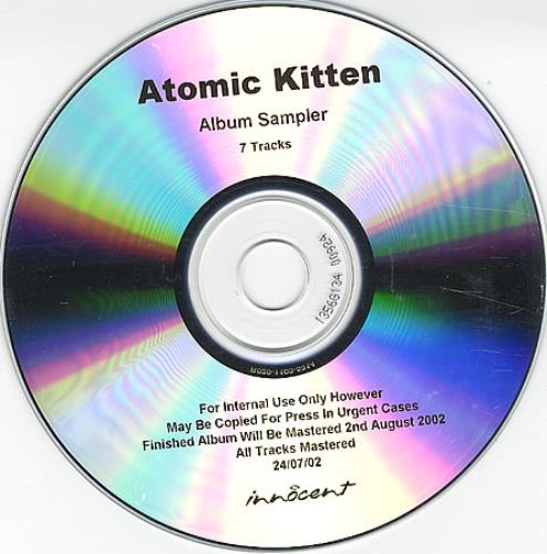 Atomic Kitten Album Sampler UK Promo CD-R acetate (369349)