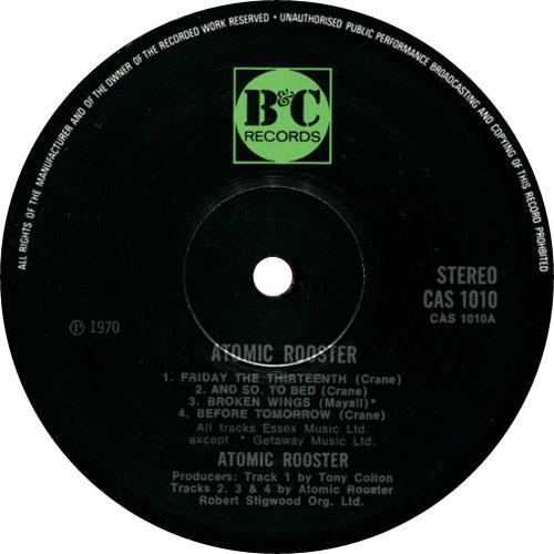 Atomic Rooster Atomic Rooster - 2nd UK vinyl LP album (LP record) (597039)