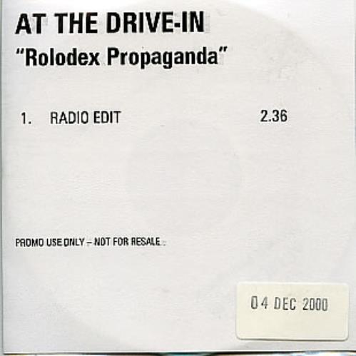 At The Drive-In Rolodex Propaganda UK CD-R acetate (290109)