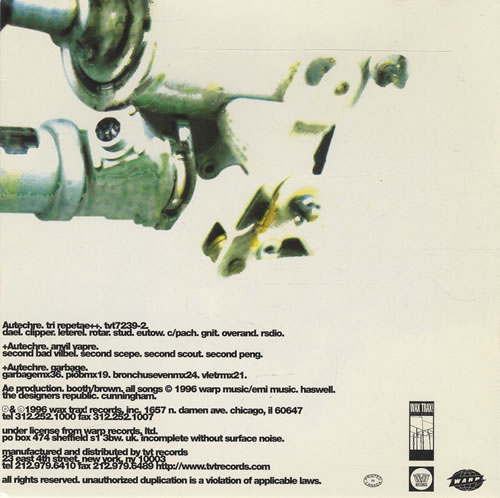 Autechre Tri Repetae US 2 CD album set (Double CD) (445634)