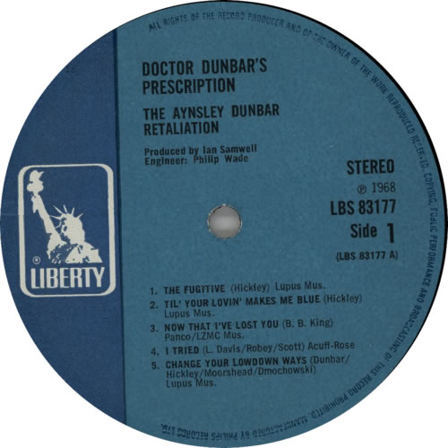 Aynsley Dunbar Doctor Dunbar's Prescription UK vinyl LP album (LP ...
