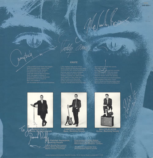 Aztec Camera Knife - Fully Autographed UK vinyl LP album (LP record ...