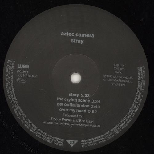 Aztec Camera Stray UK vinyl LP album (LP record) (361900)