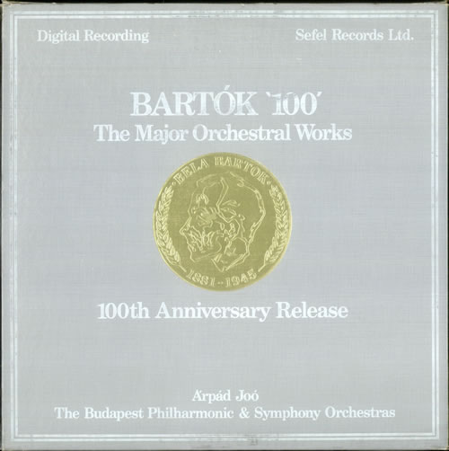 Béla Bartók The Major Orchestral Works Canadian 5-LP vinyl album record set (536189)