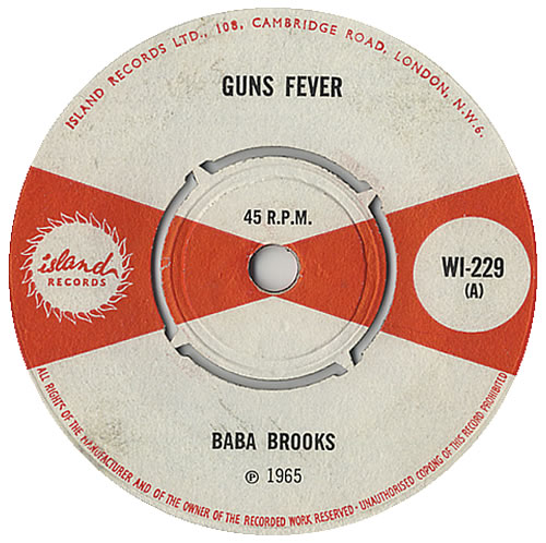 Baba Brooks Guns Fever - Mint UK 7" vinyl single (7 inch record / 45 ...