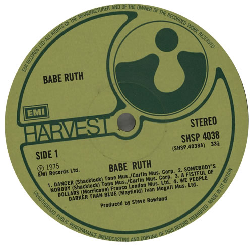 Babe Ruth Babe Ruth UK Promo vinyl LP album (LP record) (339266)