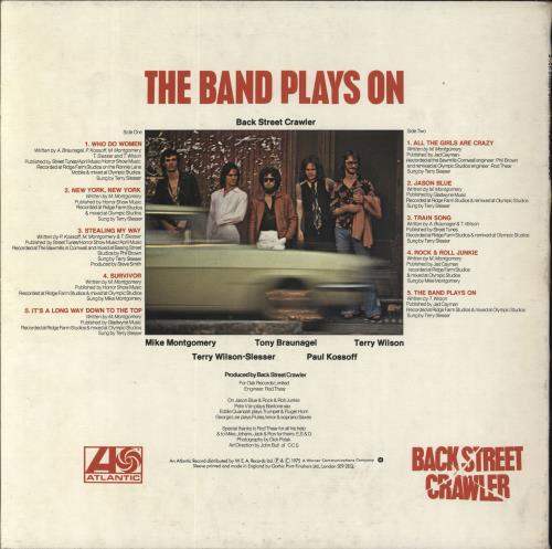 Back Street Crawler The Band Plays On UK vinyl LP album (LP record ...