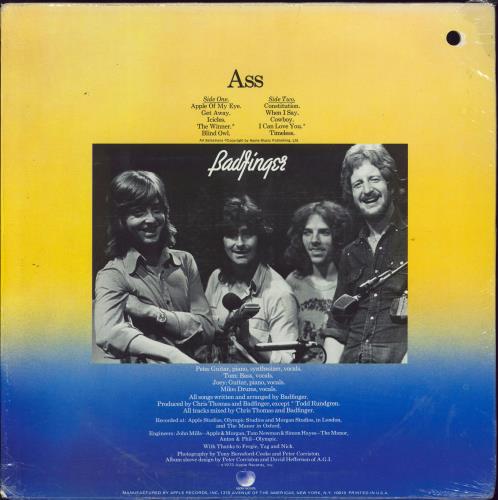 Badfinger Ass US vinyl LP album (LP record) (71636)