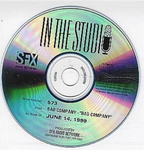 Bad Company In The Studio - Bad Company US CD album (CDLP) (195187)