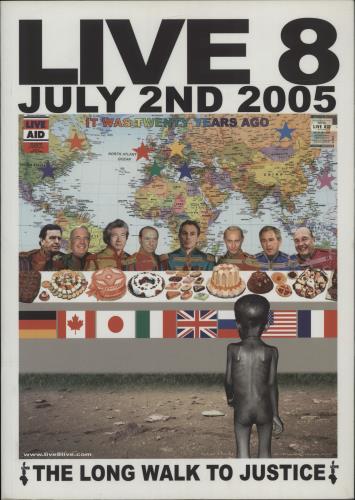 Band Aid Live 8 + ticket stub UK tour programme (679515) CONCERT PROGRAMME
