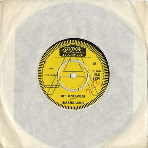 Barbara Lewis Hello Stranger UK Promo 7" vinyl single (7 inch record ...