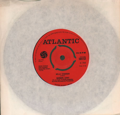 Barbara Lewis Hello Stranger UK 7" vinyl single (7 inch record / 45 ...