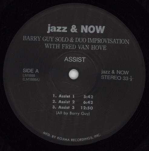 Barry Guy Assist Japanese vinyl LP album (LP record) (851030)