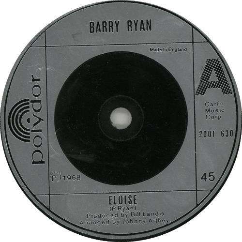 Barry Ryan Eloise UK 7" vinyl single (7 inch record / 45) (659179)