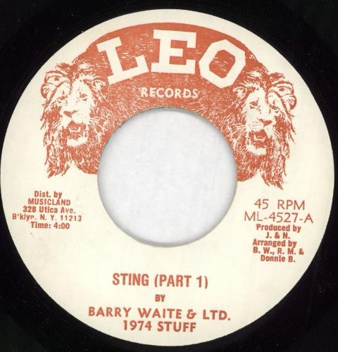 Barry Waite & Ltd. Sting US 7" vinyl single (7 inch record / 45) (729319)