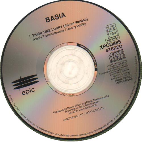 Basia Third Time Lucky UK Promo CD single (CD5 / 5") (34128)