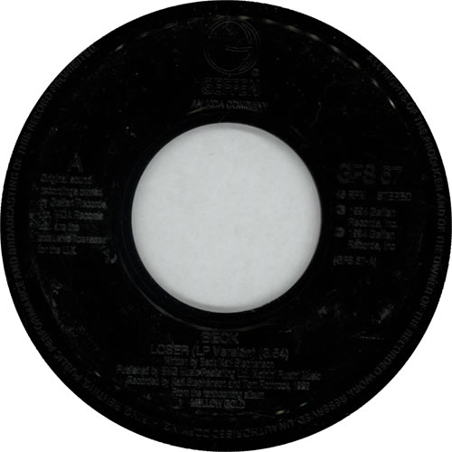 Beck Loser UK 7" vinyl single (7 inch record / 45) (638816)