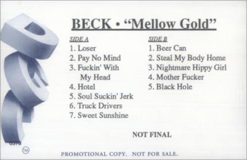 Beck Mellow Gold US Promo cassette album (520666)