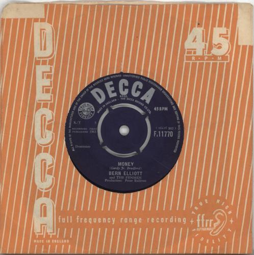 Bern Elliott & The Fenmen Money UK 7" vinyl single (7 inch record / 45 ...