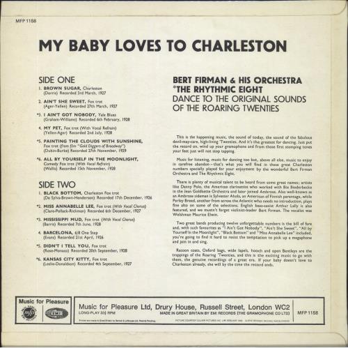 Bert Firman My Baby Loves To Charleston UK vinyl LP album (LP record ...