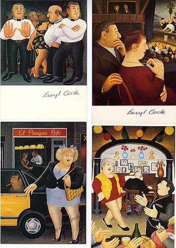 Beryl Cook Set Of Four Autographed Postcards UK memorabilia (285372 ...