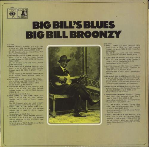 Big Bill Broonzy Big Bill's Blues UK vinyl LP album (LP record) (567739)