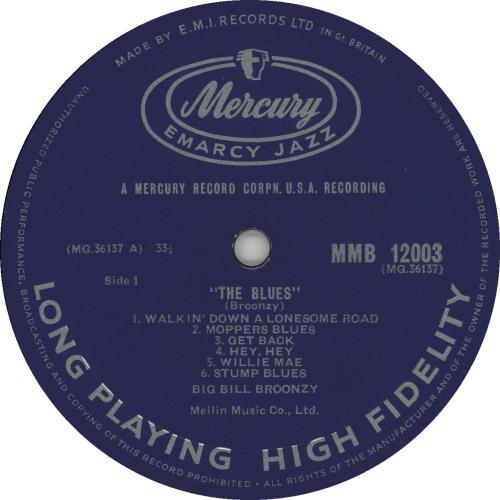 Big Bill Broonzy The Blues UK vinyl LP album (LP record) (534438)