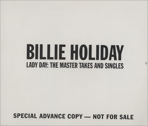 Billie Holiday Lady Day: The Master Takes And Singles US Promo 4-CD ...