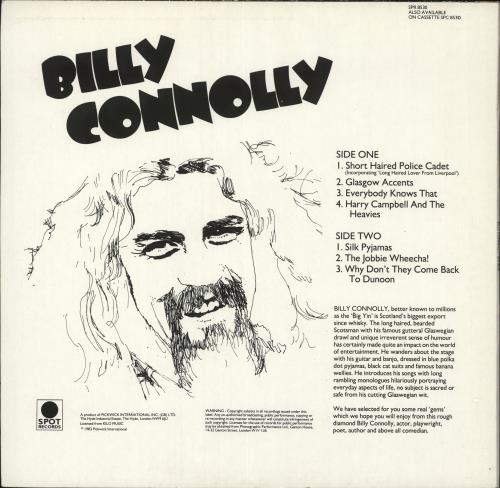 Billy Connolly Billy Connolly UK vinyl LP album (LP record) (728079)