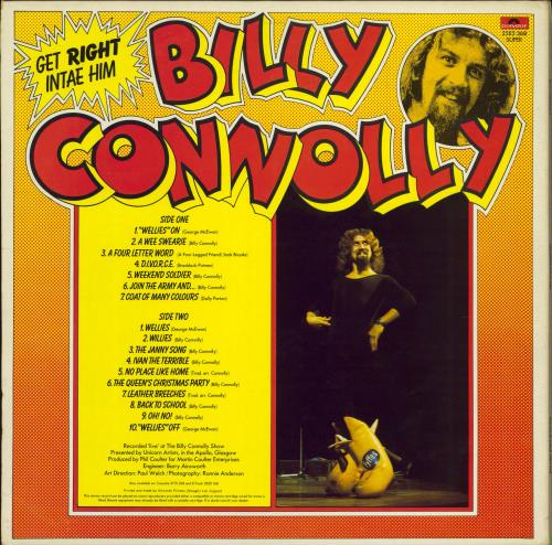 Billy Connolly Get Right Intae Him - Autographed UK vinyl LP album (LP ...