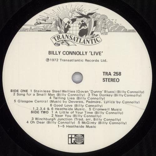 Billy Connolly Live! UK vinyl LP album (LP record) (831374)