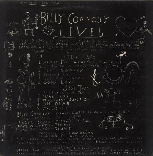 Billy Connolly Live! UK vinyl LP album (LP record) (831374)