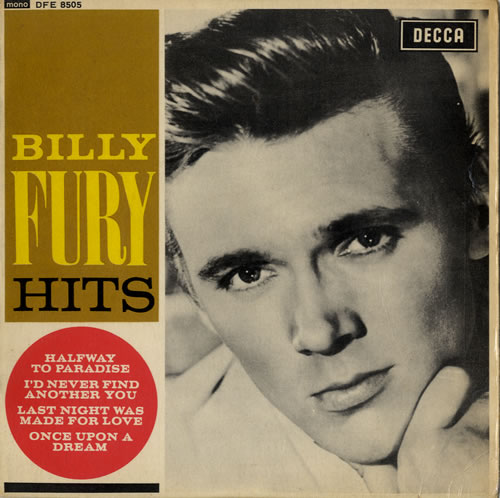 Billy Fury Hits EP UK 7" vinyl single (7 inch record / 45) (575009)
