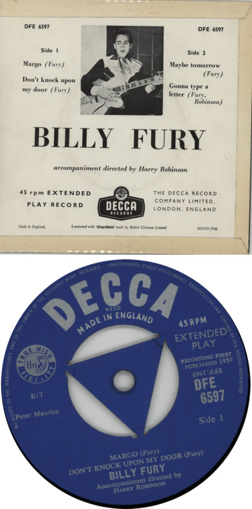 Billy Fury Maybe Tomorrow UK 7" vinyl single (7 inch record / 45) (590959)