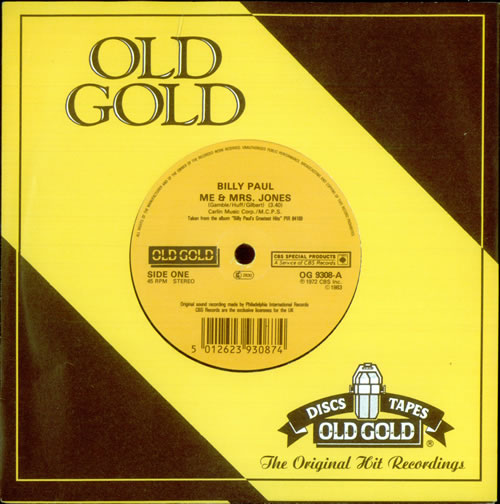 Billy Paul Me & Mrs. Jones UK 7" vinyl single (7 inch record / 45) (520690)