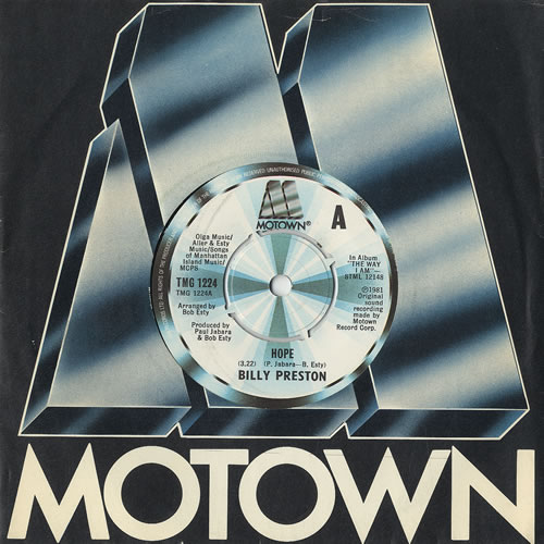 Billy Preston Hope UK 7" vinyl single (7 inch record / 45) (459389)