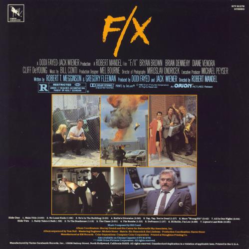 Bill Conti F/X OST US vinyl LP album (LP record) (821085)