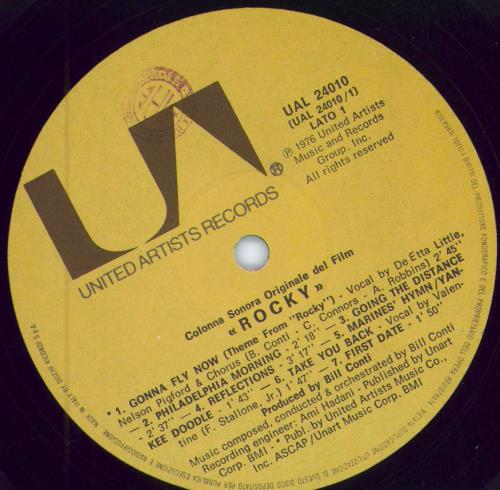 Bill Conti Rocky Italian vinyl LP album (LP record) (781997)