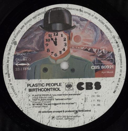 Birth Control Plastic People Dutch vinyl LP album (LP record) (756874)