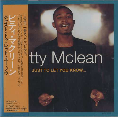 Bitty McLean Just To Let You Know... Japanese Promo CD album (CDLP ...