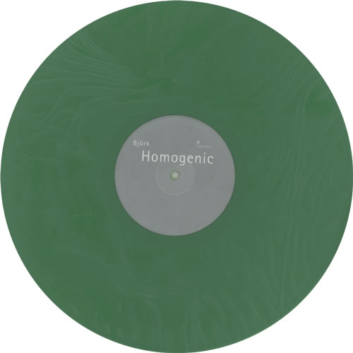 Björk Homogenic - Green Vinyl UK vinyl LP album (LP record) (641785)